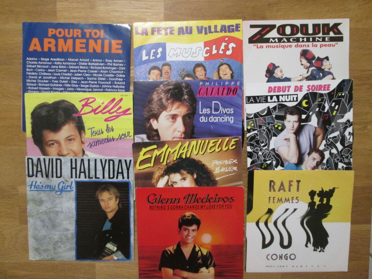 Vinyles 10 Disques 45 Tours - Années 80-90 – Luckyfind